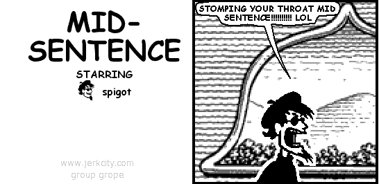 mid-sentence